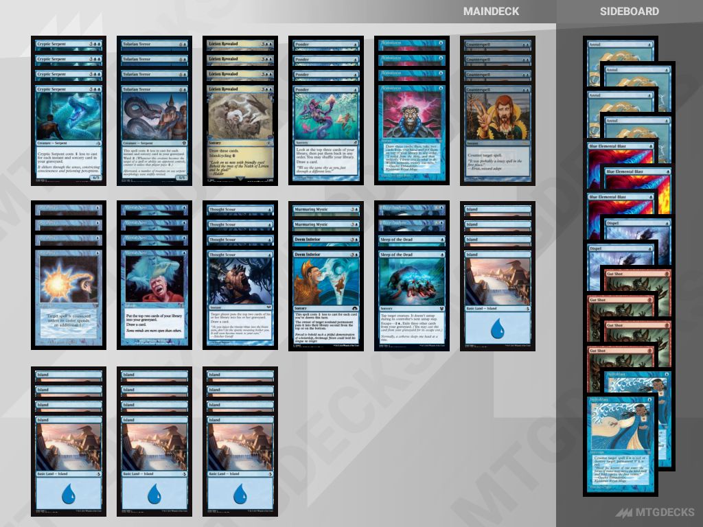 Pauper Mono Blue Terror deck by caronte1991 • MTG DECKS