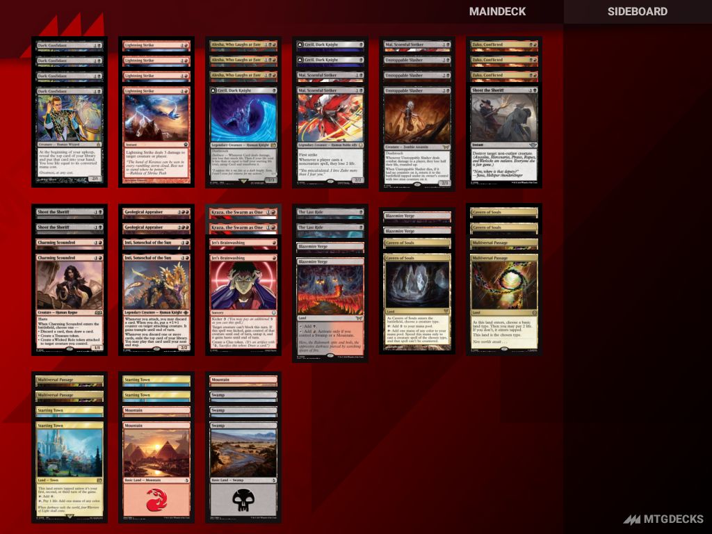 Arena Standard Rakdos Humans deck by Fleshgrafter • MTG DECKS