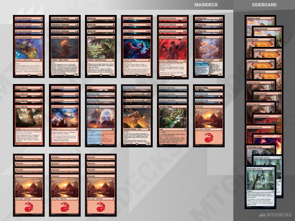 Standard Mono-Red Aggro deck by swawbewwy • MTG DECKS