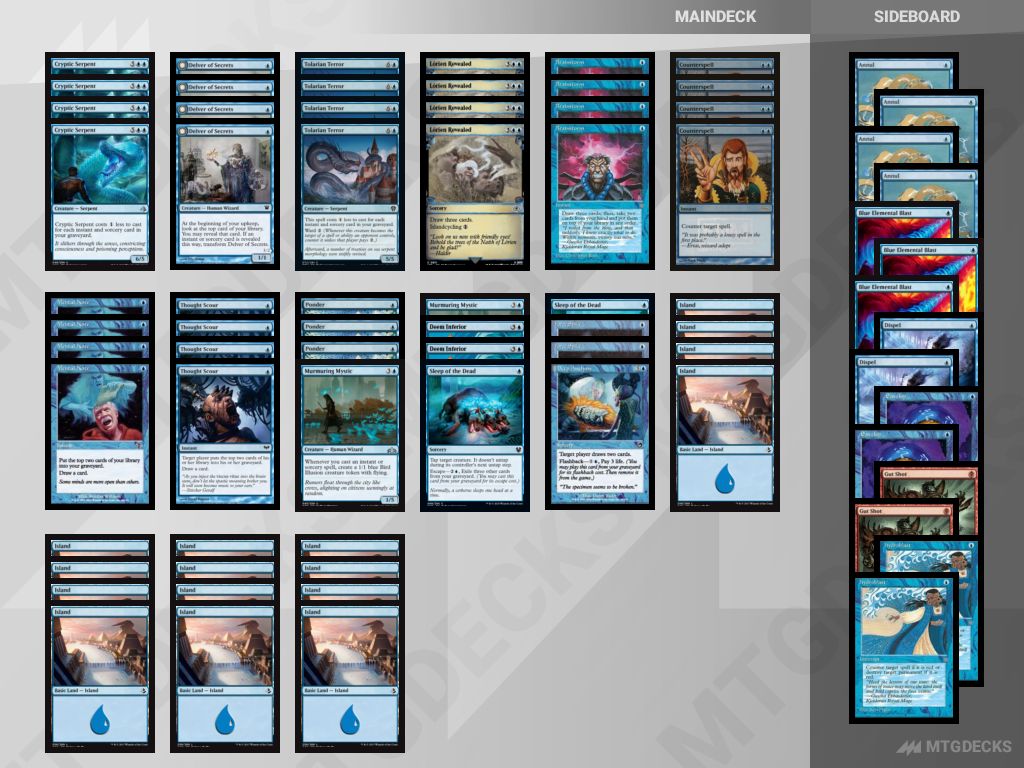 Pauper Mono Blue Terror deck by mjsimpson24 • MTG DECKS