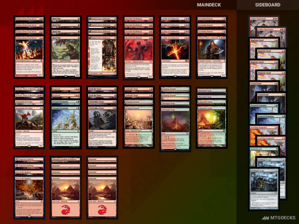 Pioneer Red Deck Wins deck by mitch4783 • MTG DECKS