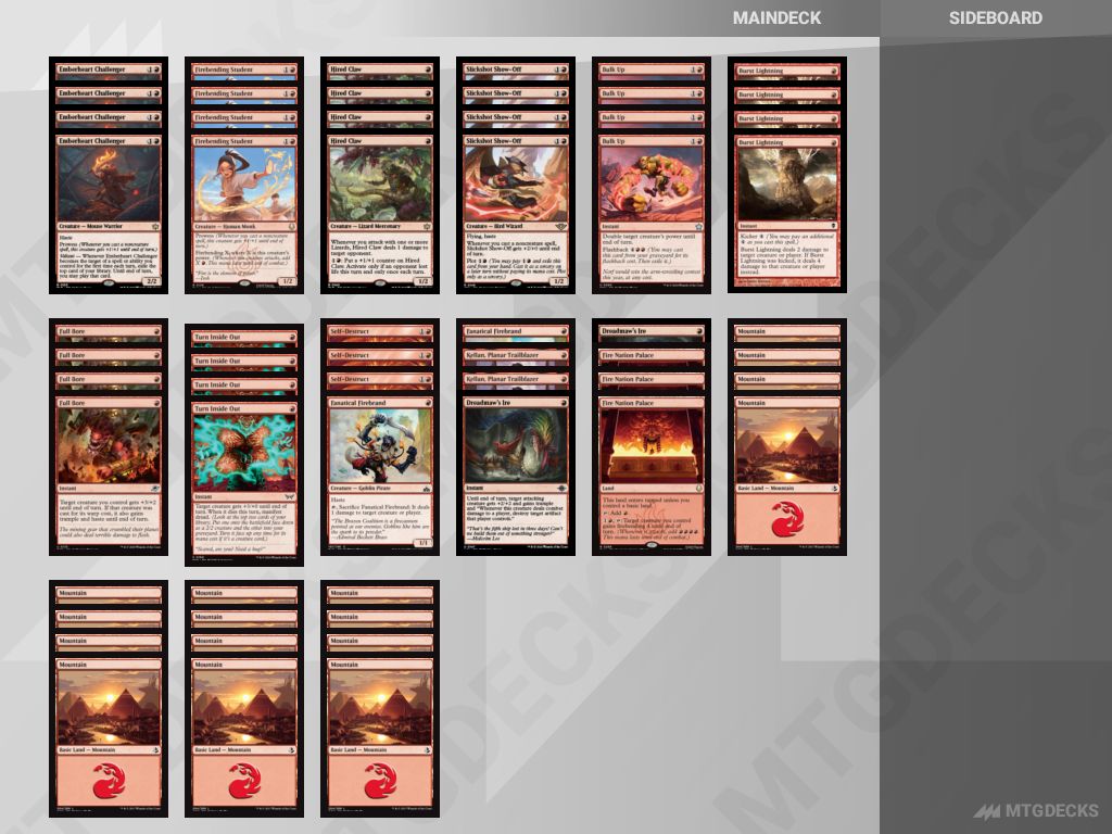 Arena Standard MONO ROT OTK deck by Sol4r1s • MTG DECKS