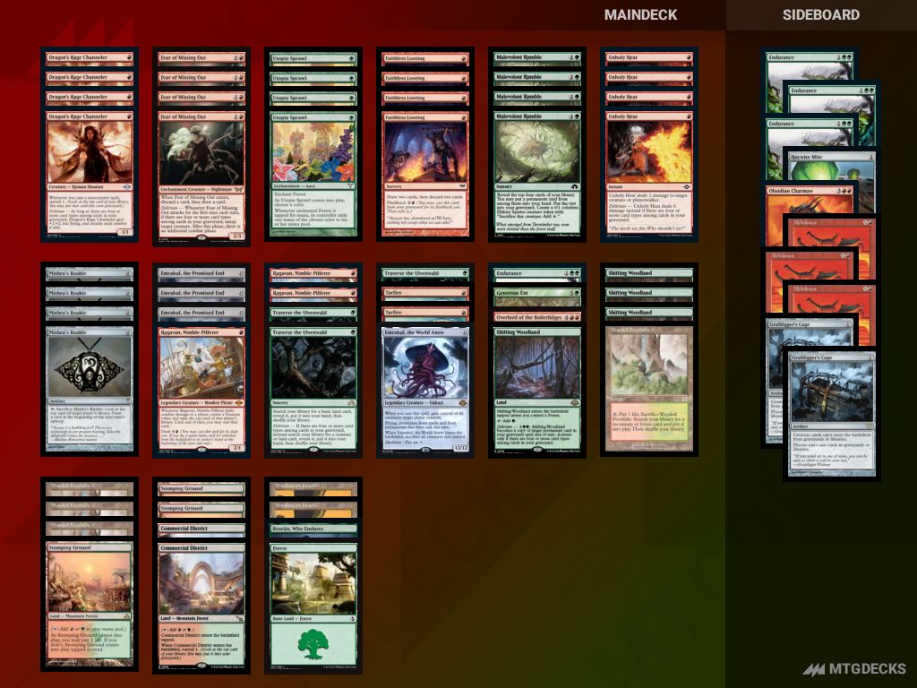 MTG Modern Gruul Delirium top decks • MTG DECKS