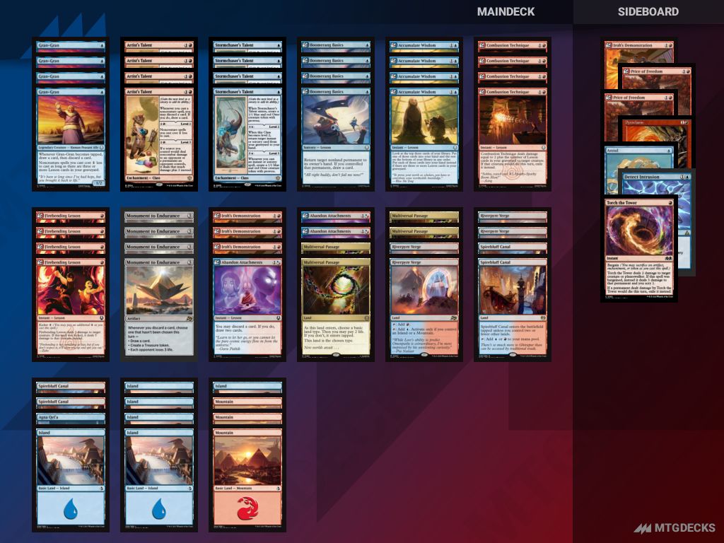 Arena Standard STD Monument Lessons deck by UniTheDino • MTG DECKS