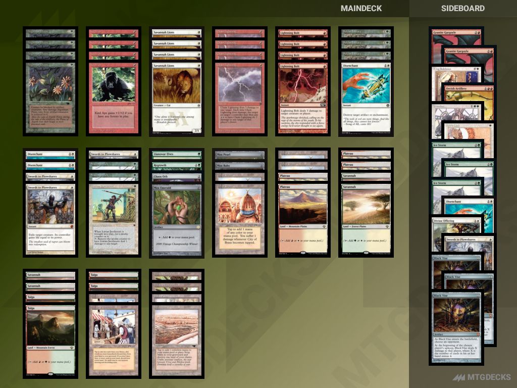 Old-school Zoo deck by Ian Roncoroni • MTG DECKS