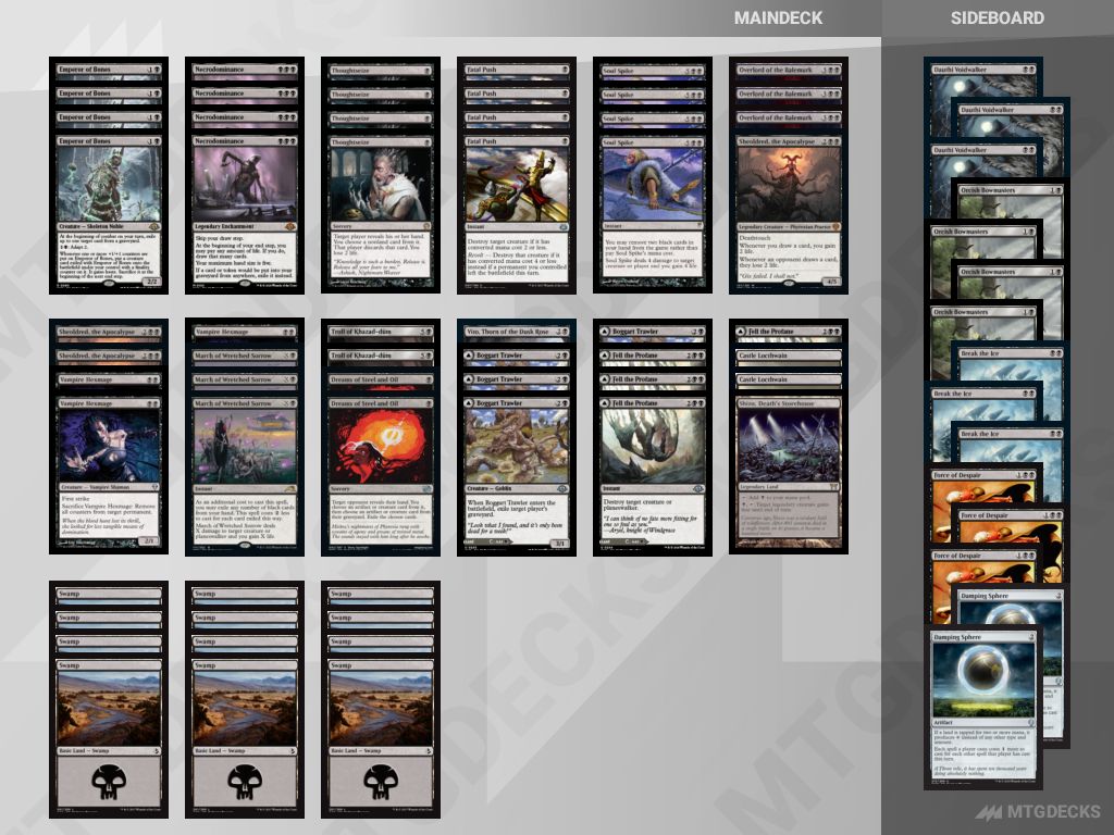 Modern Mono Black Necrodominance deck by SnackyTreehorn • MTG DECKS