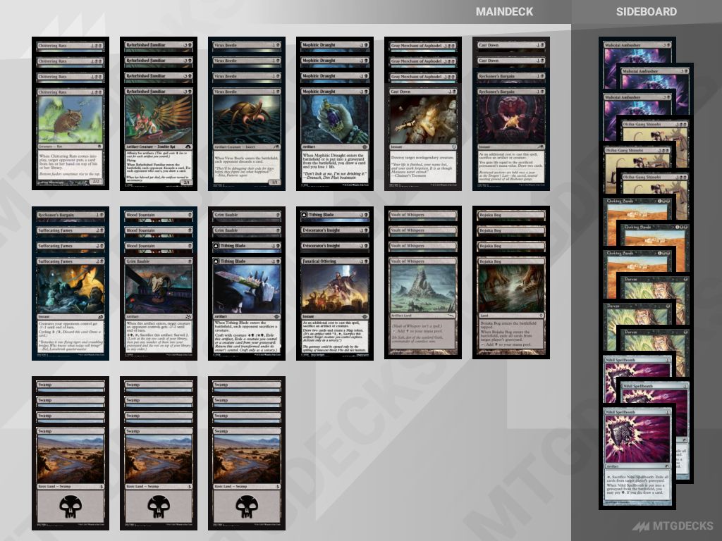 Pauper Mono Black Devotion deck by _against_ • MTG DECKS