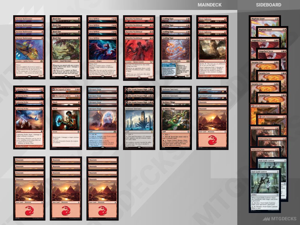 Standard Mono-Red Aggro deck by sealmoment • MTG DECKS