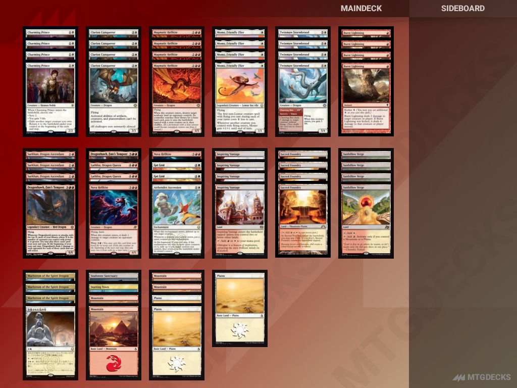Arena Standard Boros Dragons deck by MtGDvd • MTG DECKS