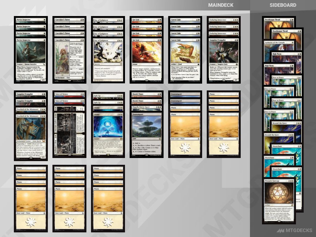 Standard Mono White Tokens deck by BERNASTORRES • MTG DECKS