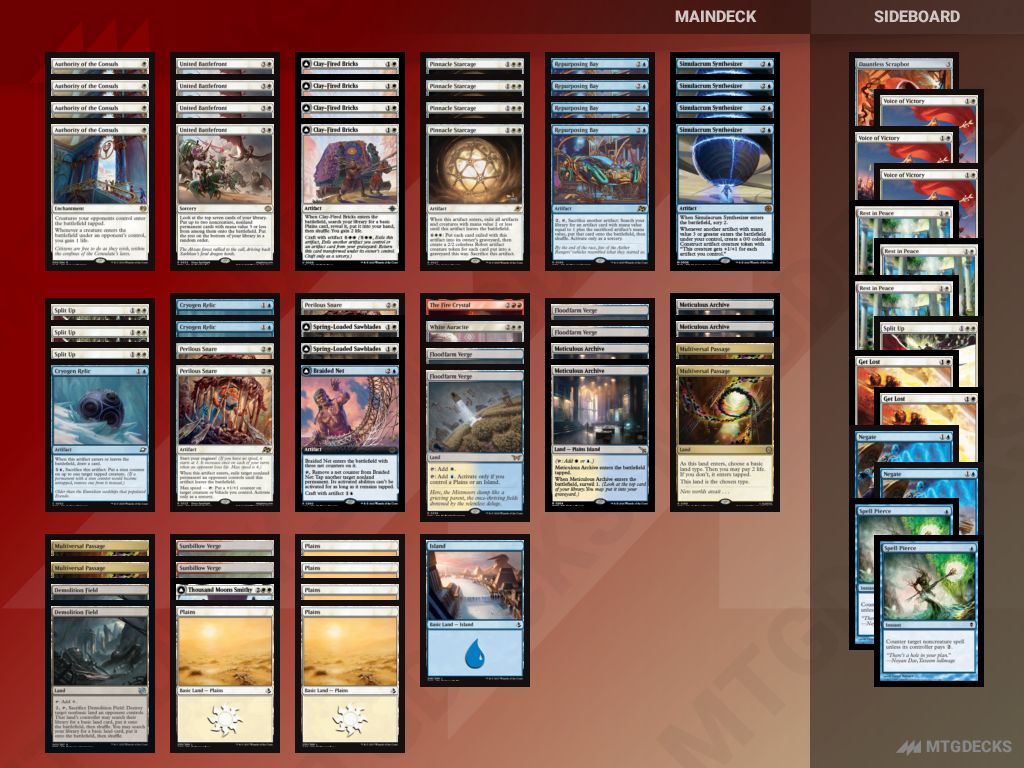Standard Jeskai Artifacts deck by canepis16 • MTG DECKS
