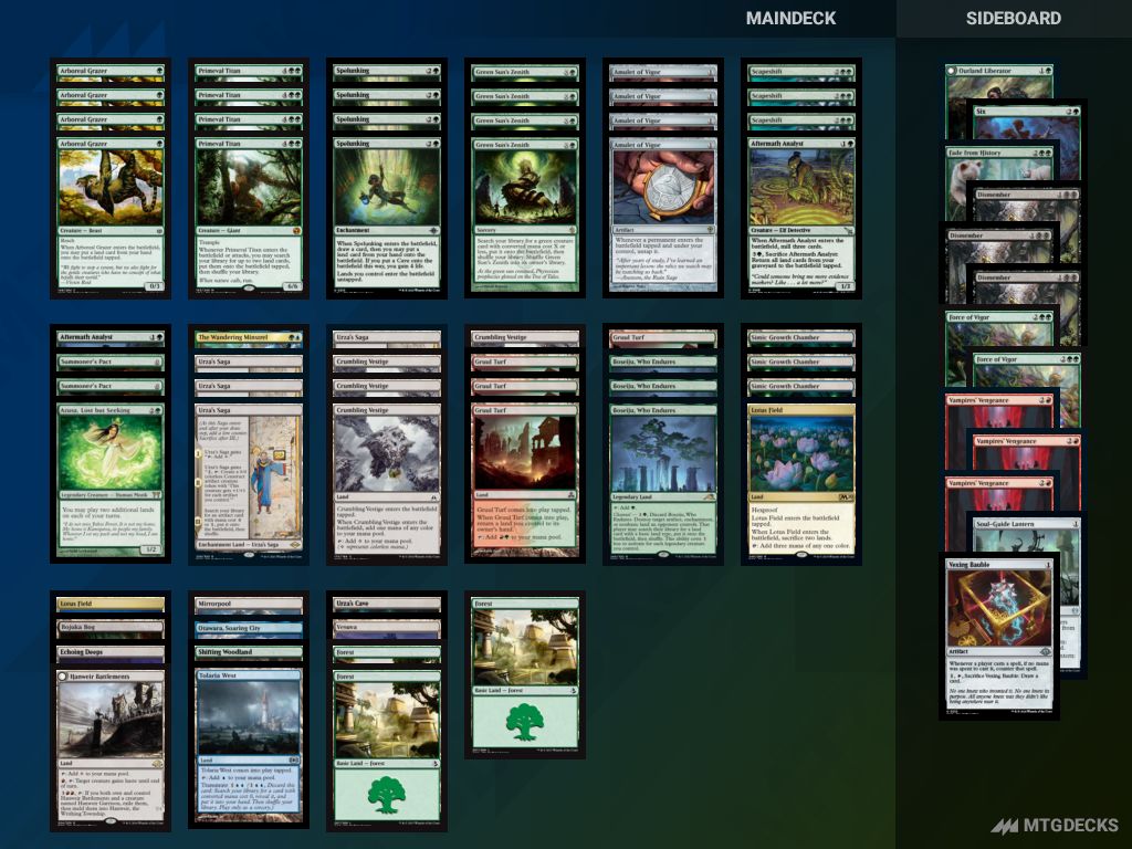 Modern Simic Amulet Titan deck by Vinicio SanchezDelgado • MTG DECKS