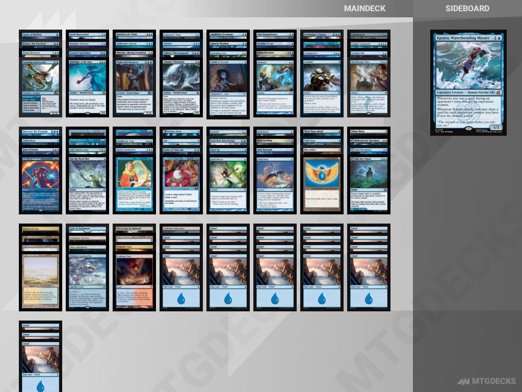 Arena Historic-Brawl Katara, Waterbending Master deck by crokeyz • MTG ...