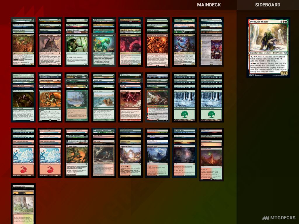 Arena Historic-Brawl Svella, Ice Shaper deck by Amazonian • MTG DECKS