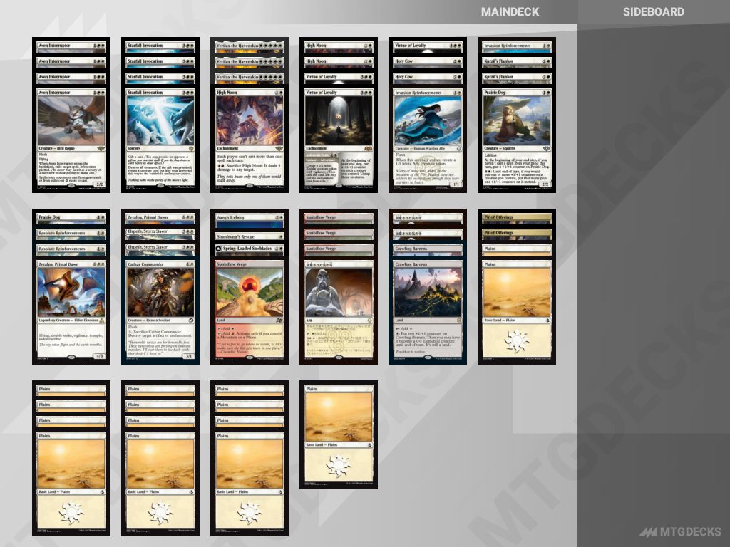 MTG Standard Secrets of Strixhaven Mono White Flash top decks • MTG DECKS
