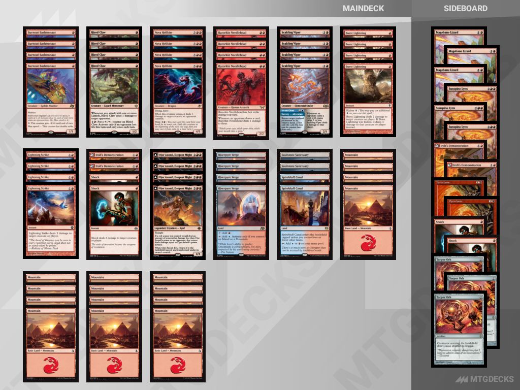 Standard Mono-Red Aggro deck by sandydogmtg • MTG DECKS