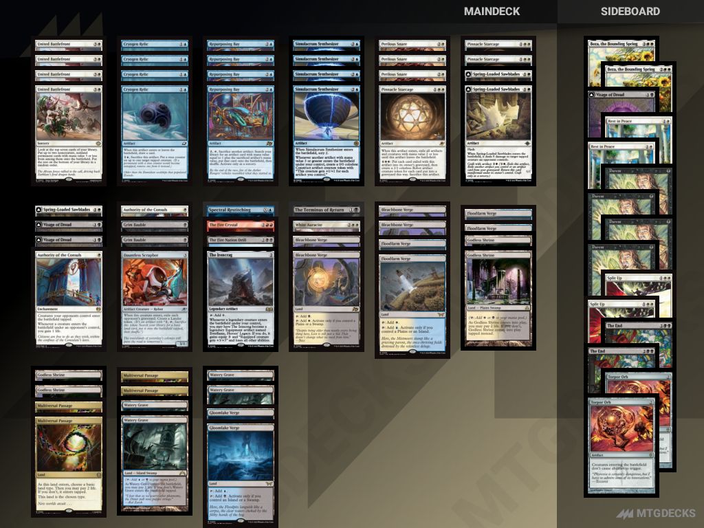 Standard Esper Artifacts deck by ItsHellboy • MTG DECKS