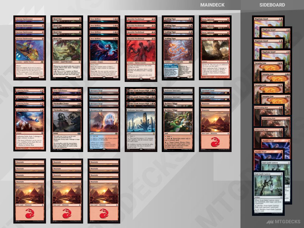 Standard Mono-Red Aggro deck by deleon91 • MTG DECKS