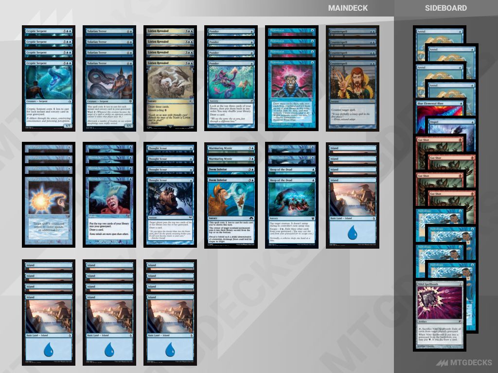 Pauper Mono Blue Terror deck by johnrap • MTG DECKS