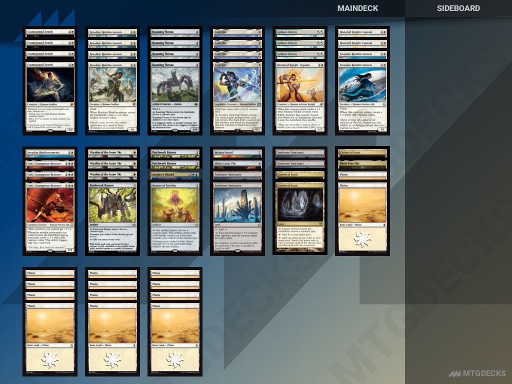 Arena Standard MW HUMANS deck by KnightSaber • MTG DECKS