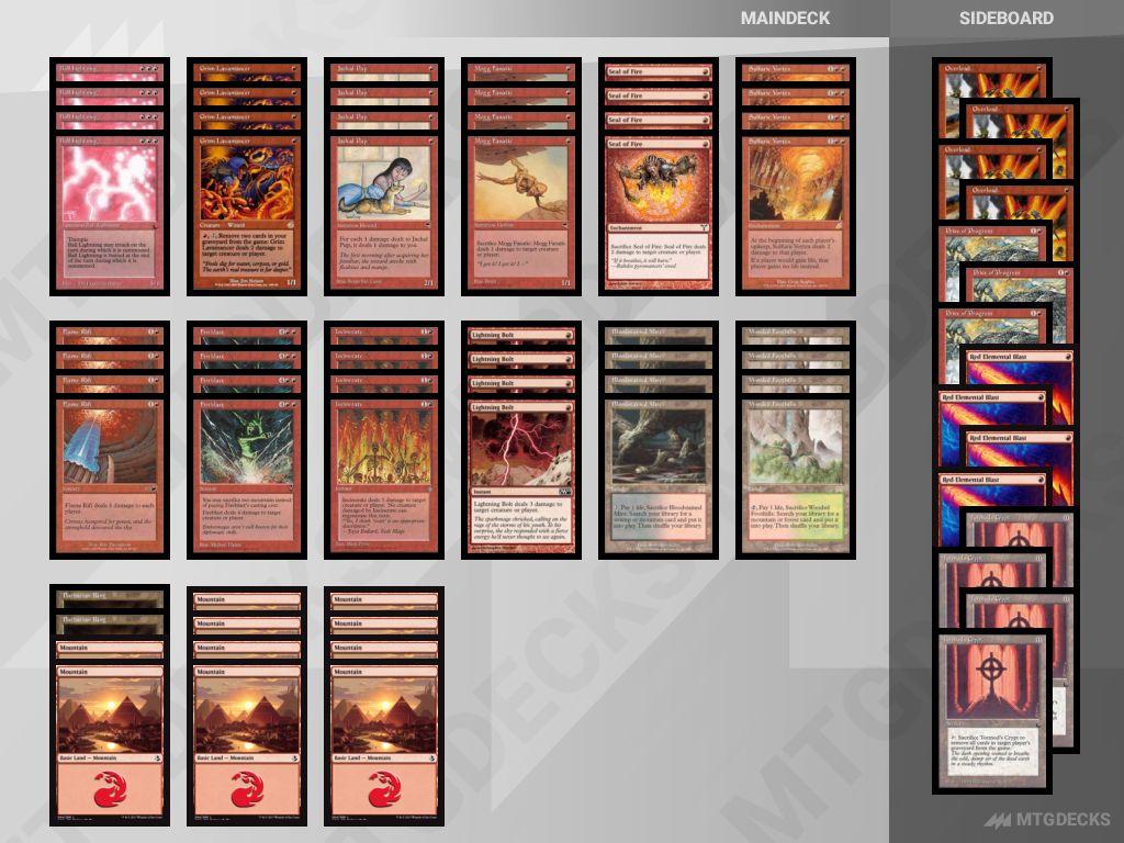 Premodern Burn deck by Terracotta99 • MTG DECKS