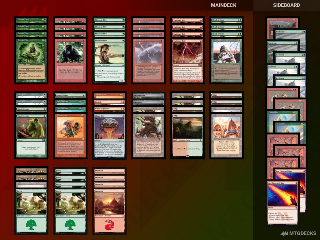 Old-school Aggro deck by Will Parshall • MTG DECKS