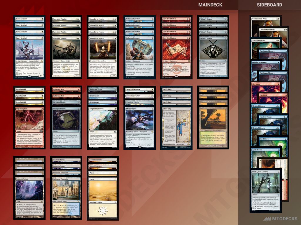 Modern Hammer Time deck by Ajiki Miyabi • MTG DECKS