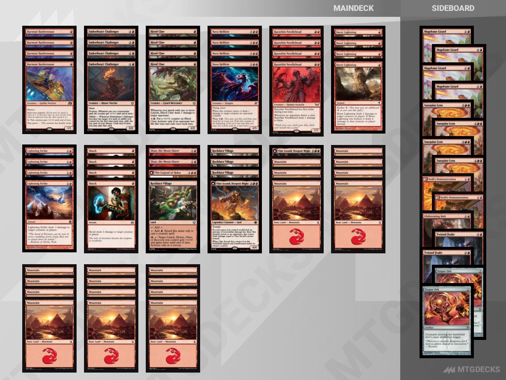 Standard Mono-Red Aggro deck by woopdeloop • MTG DECKS