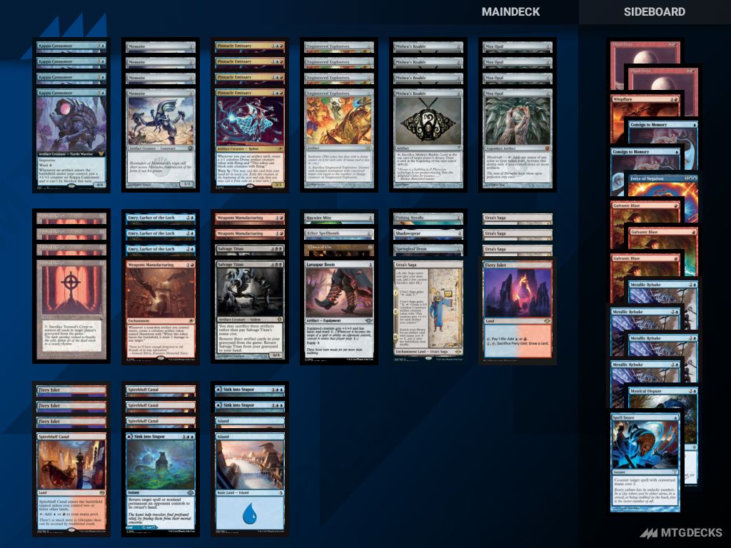 Modern Affinity deck by Yokotani Junpei • MTG DECKS
