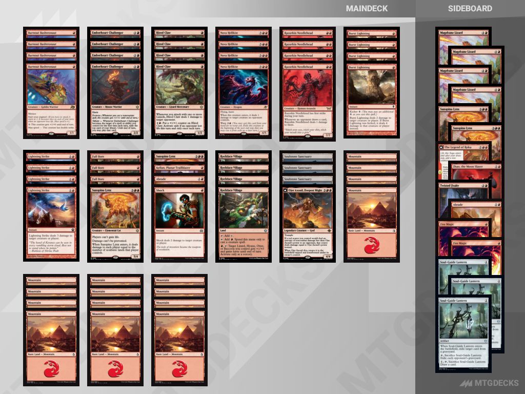 Standard Mono-Red Aggro deck by Matt_M_H • MTG DECKS