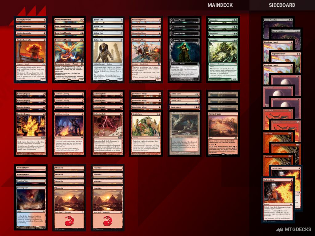 Modern Mono-Red Hollow One deck by AustinH001 • MTG DECKS