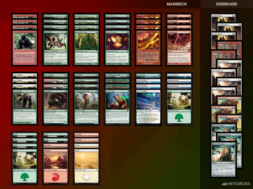 Pauper tribal zoo deck by nessin • MTG DECKS