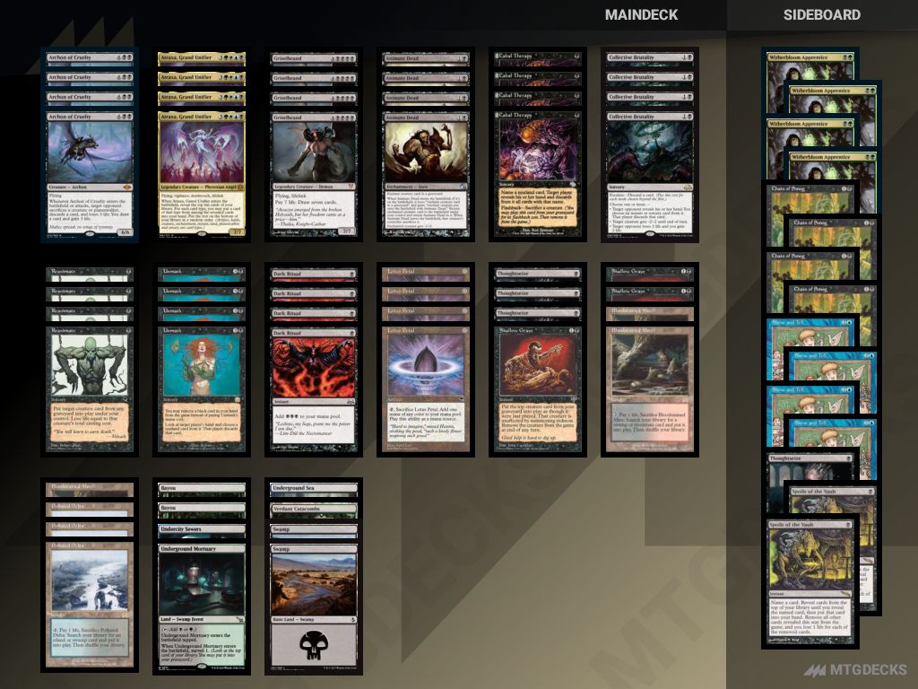 Legacy Reanimator deck by Matiuzzzo • MTG DECKS