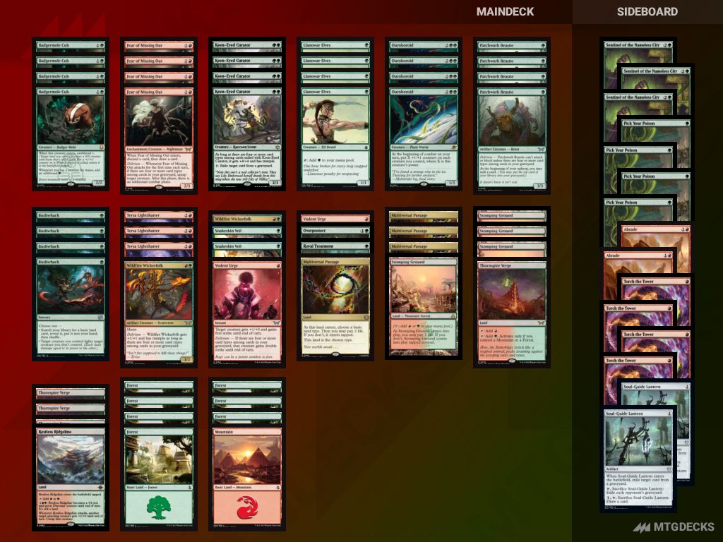 Standard Gruul Aggro deck by drfatalis • MTG DECKS