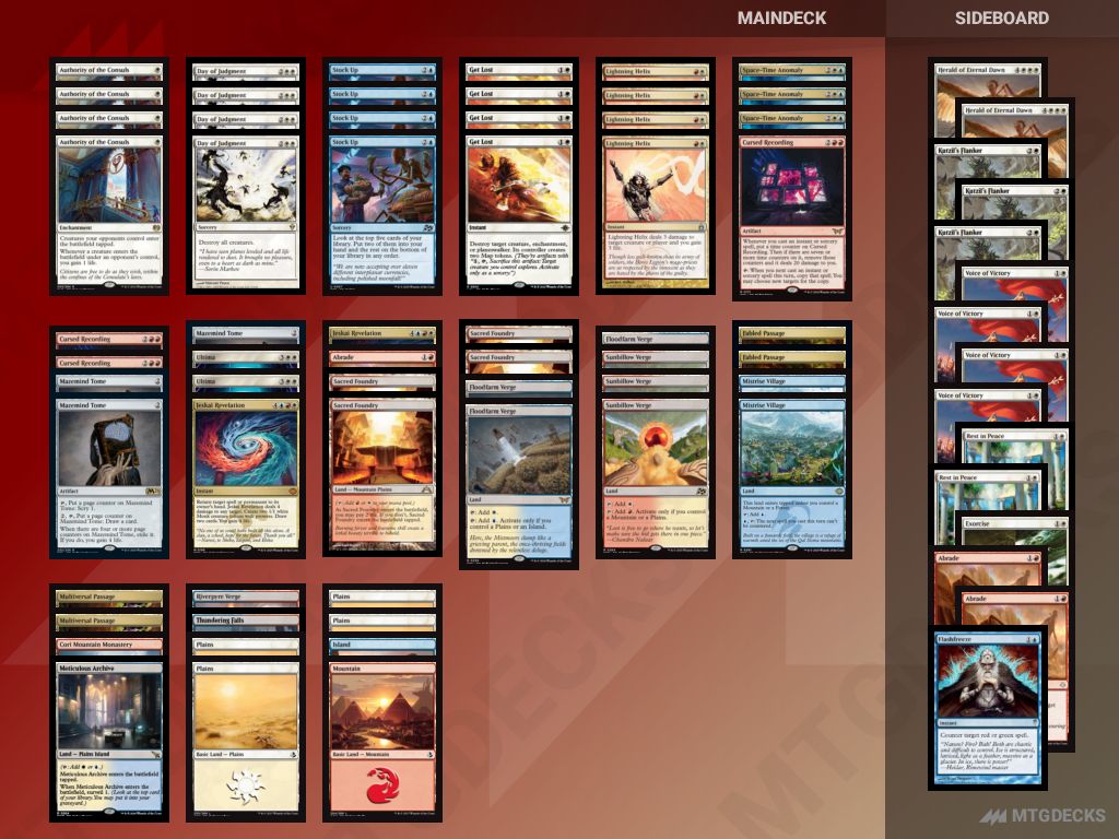 Standard Jeskai Control deck by Marc Gibert Font • MTG DECKS