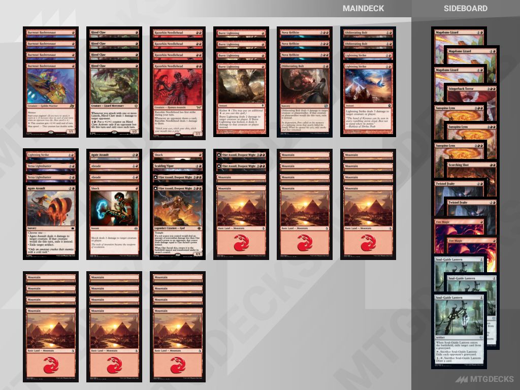 Standard Mono-Red Aggro deck by Valinor111 • MTG DECKS