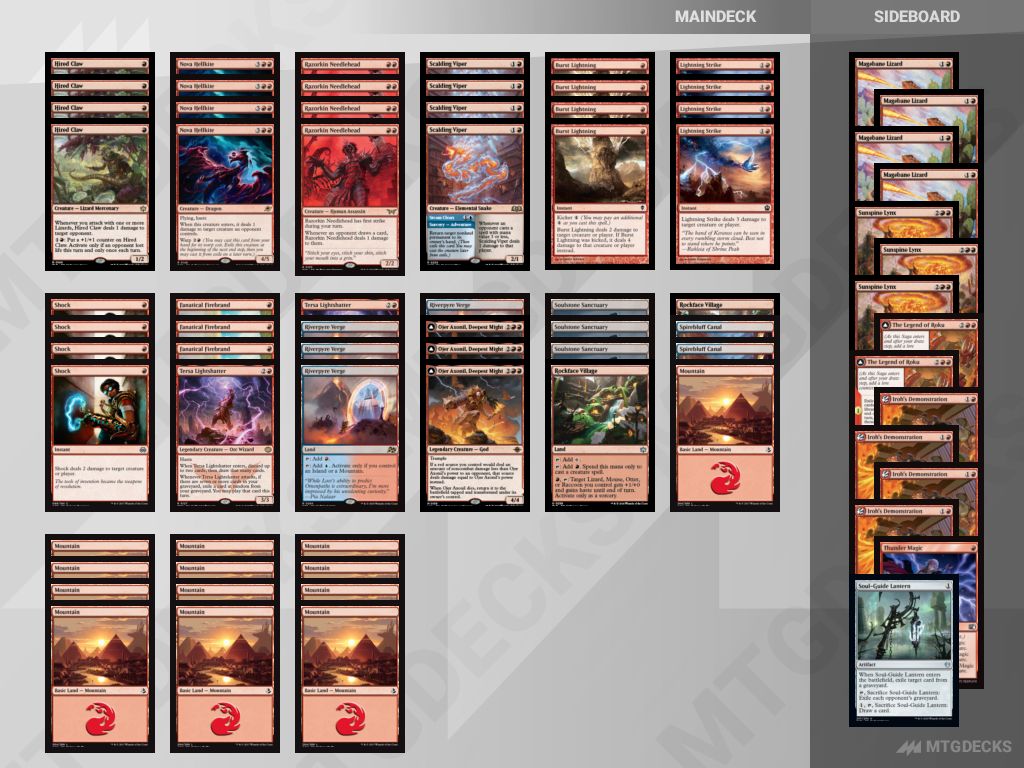 Standard Mono-Red Aggro deck by PedraStone • MTG DECKS