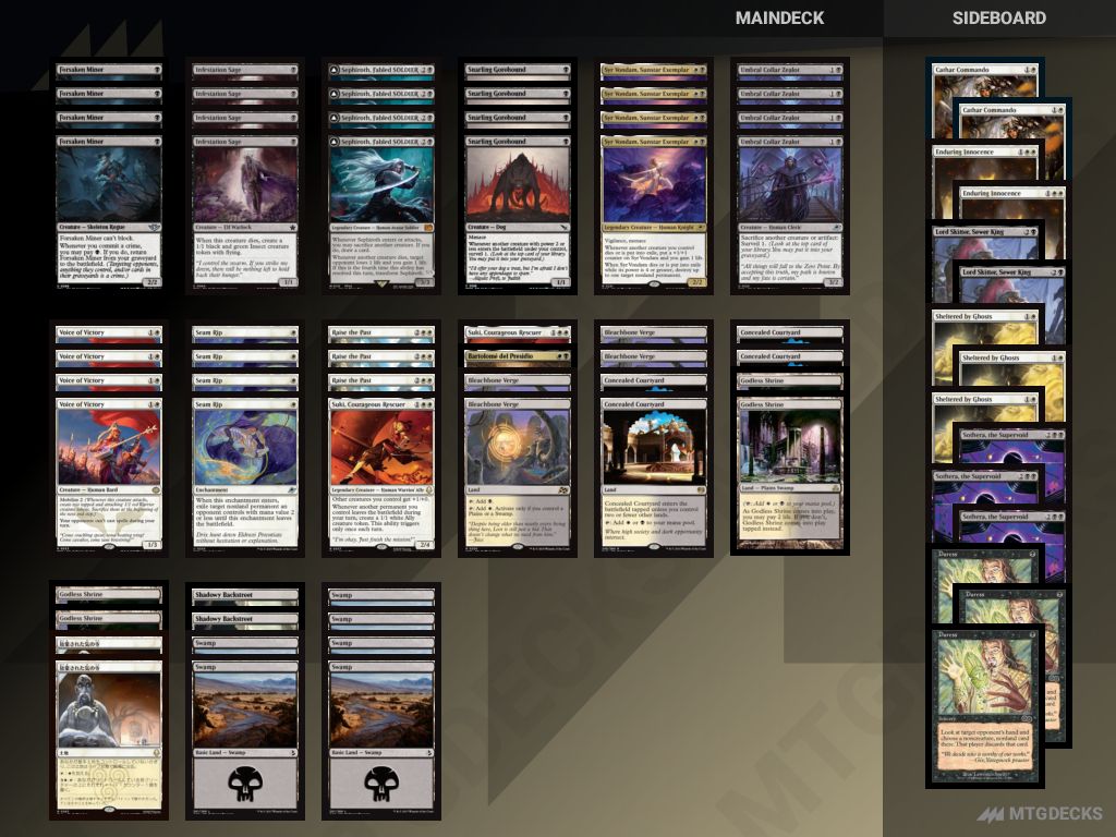 Standard Orzhov Sacrifice deck by Andrew Auburn • MTG DECKS