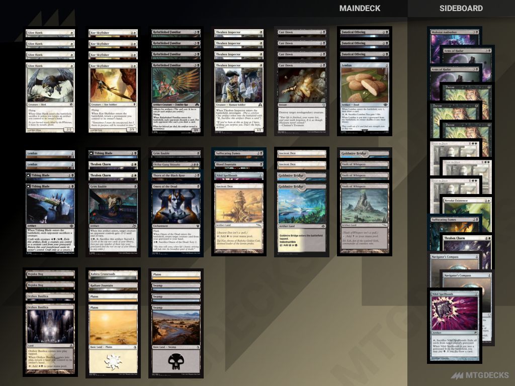 Pauper Orzhov Refurbished deck by Angelo Fernando • MTG DECKS