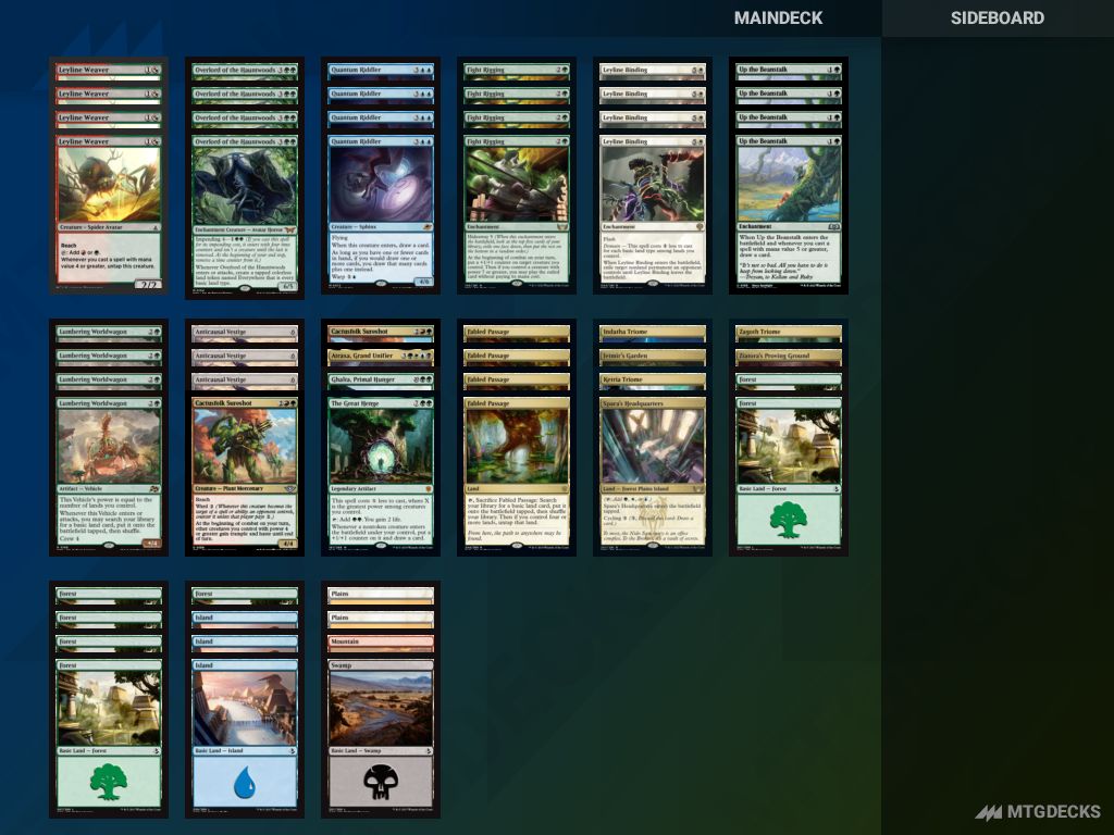 Arena Pioneer Rigged Beans (P) deck by HamHocks42 • MTG DECKS