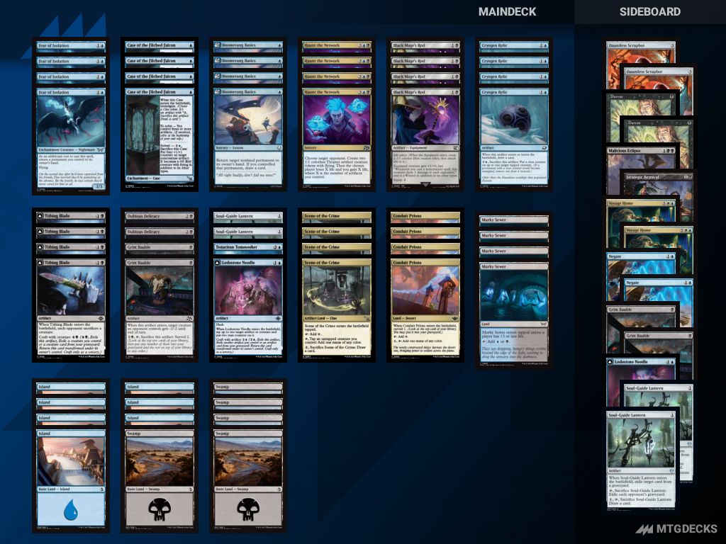 Arena Standard Artisan: Dimir Artifacts deck by Lenzeor • MTG DECKS