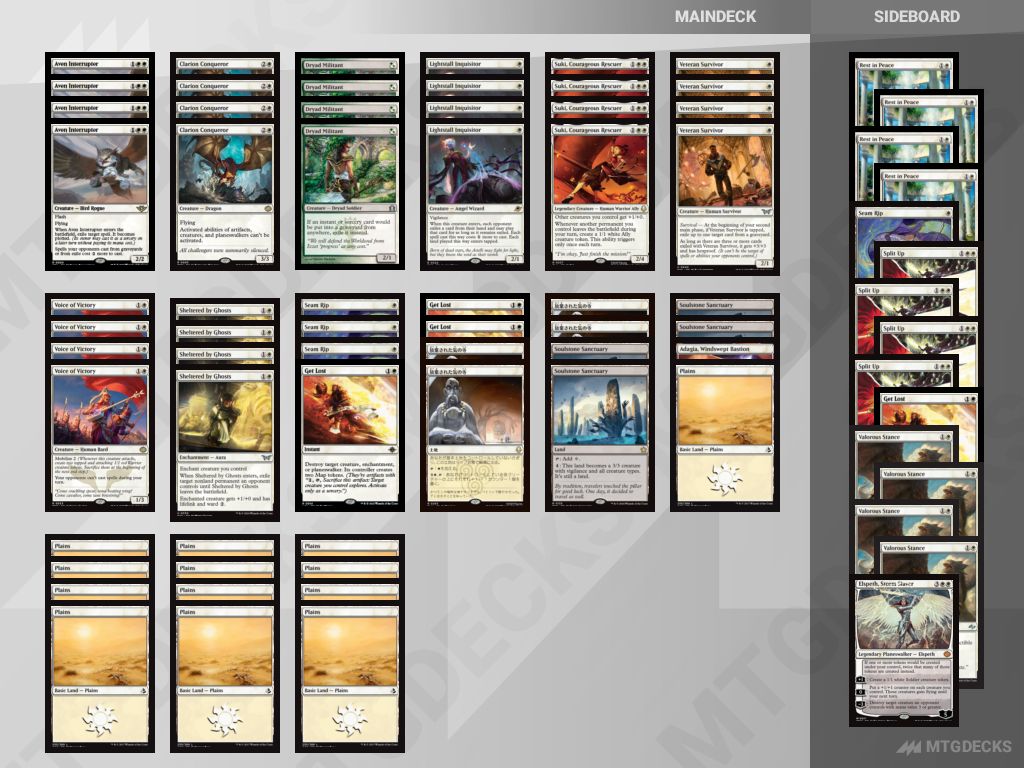 Standard Mono White Aggro deck by AcquireCardboard • MTG DECKS
