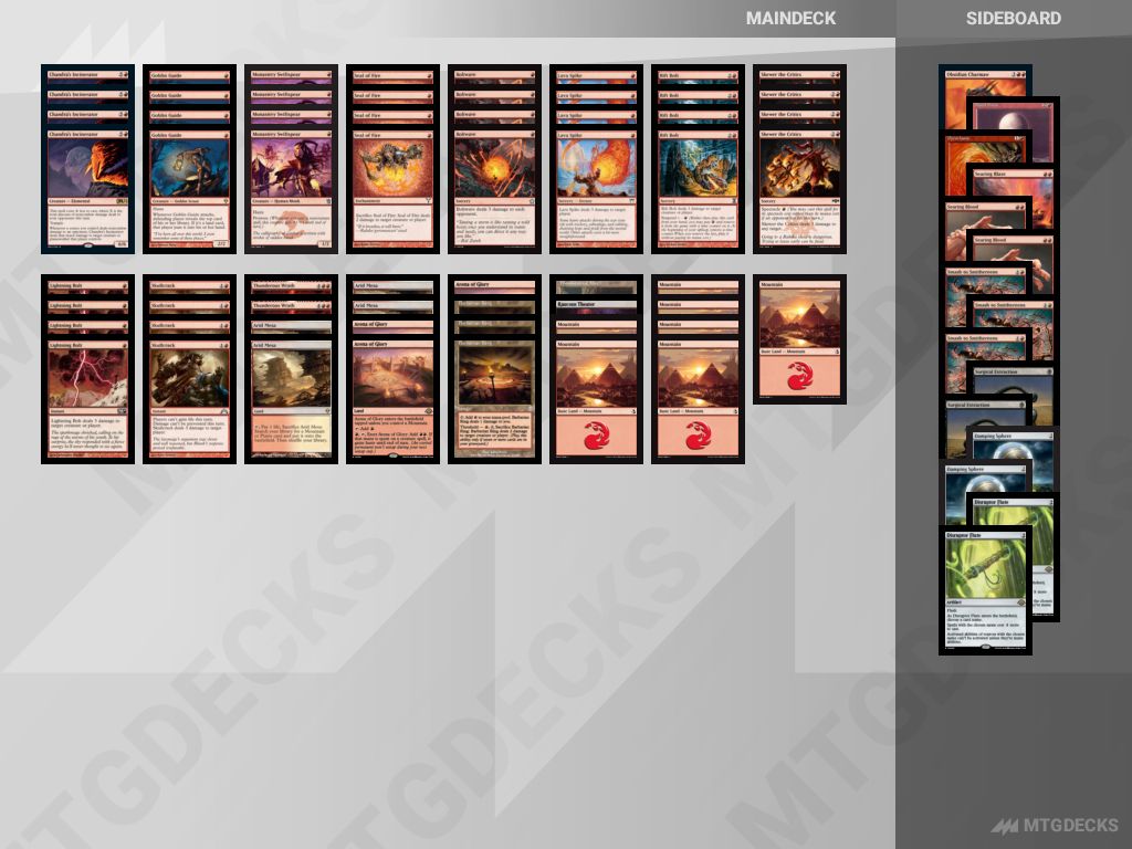 Modern Burn deck by DemianDesposito10 • MTG DECKS
