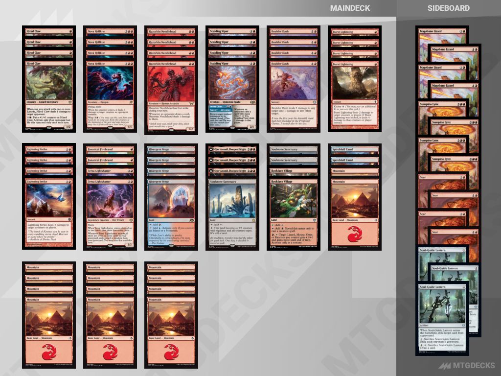 Standard Mono-Red Aggro deck by deleon91 • MTG DECKS