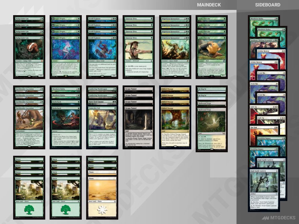 Standard Mono-Green Landfall deck by drewjhowells • MTG DECKS