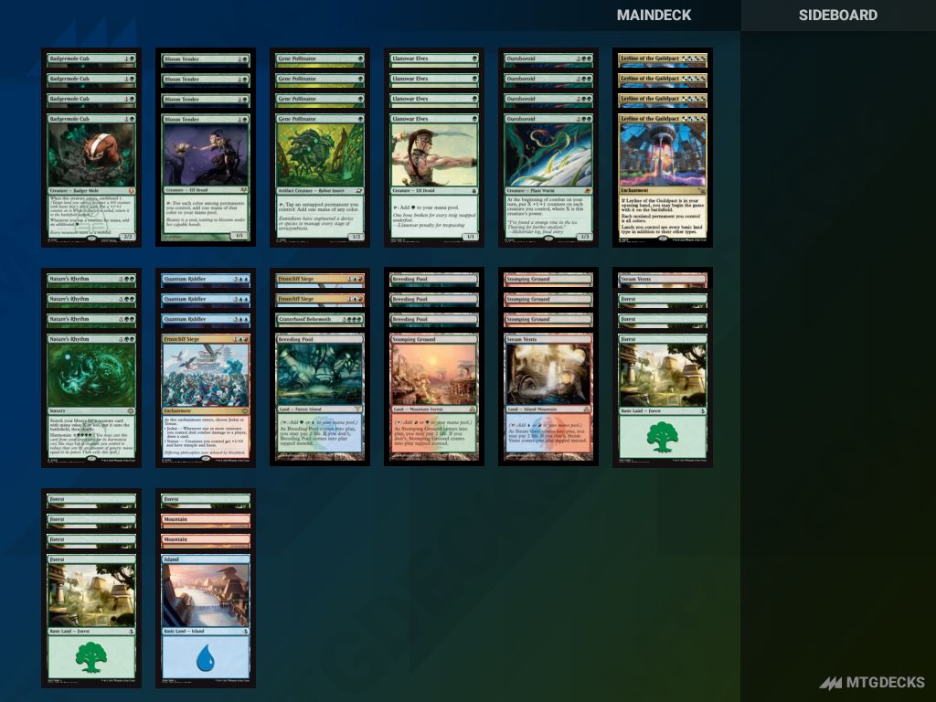 Standard Simic-Aggro-Bloom-Tender deck by mrgreen_cardgames • MTG DECKS