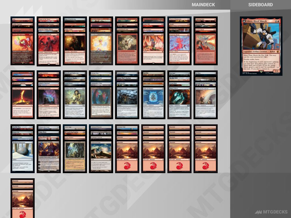 Commander Slicer, Hired Muscle // Slicer, High-Speed Antagonist deck by ...