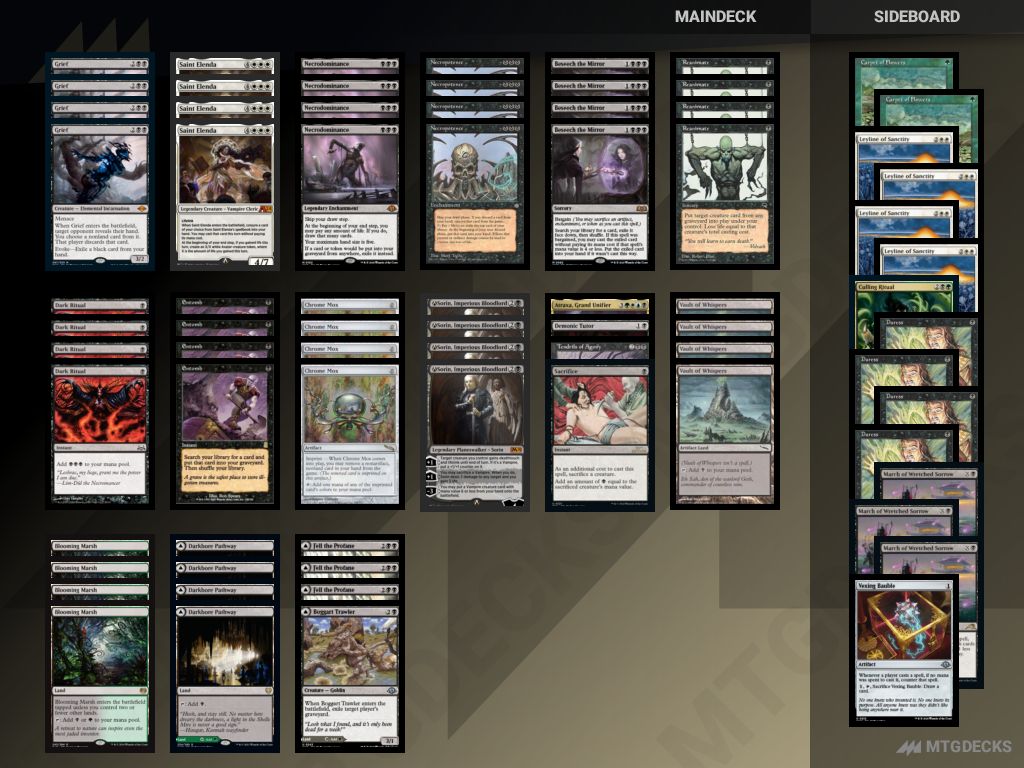 Arena Timeless Turbo Necro Reanimator deck by TheSteelCurtain21 • MTG DECKS