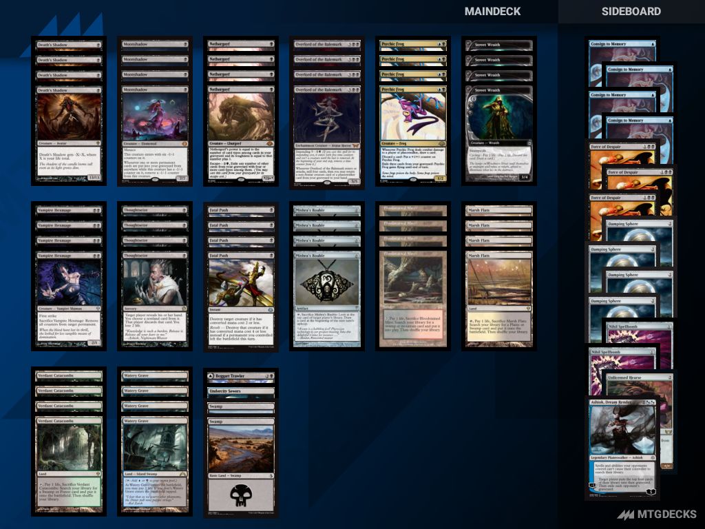 Modern Dimir Death's Shadow deck by Zorro7x4 • MTG DECKS