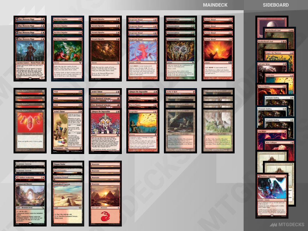 Modern Ruby Storm deck by golden_knights • MTG DECKS